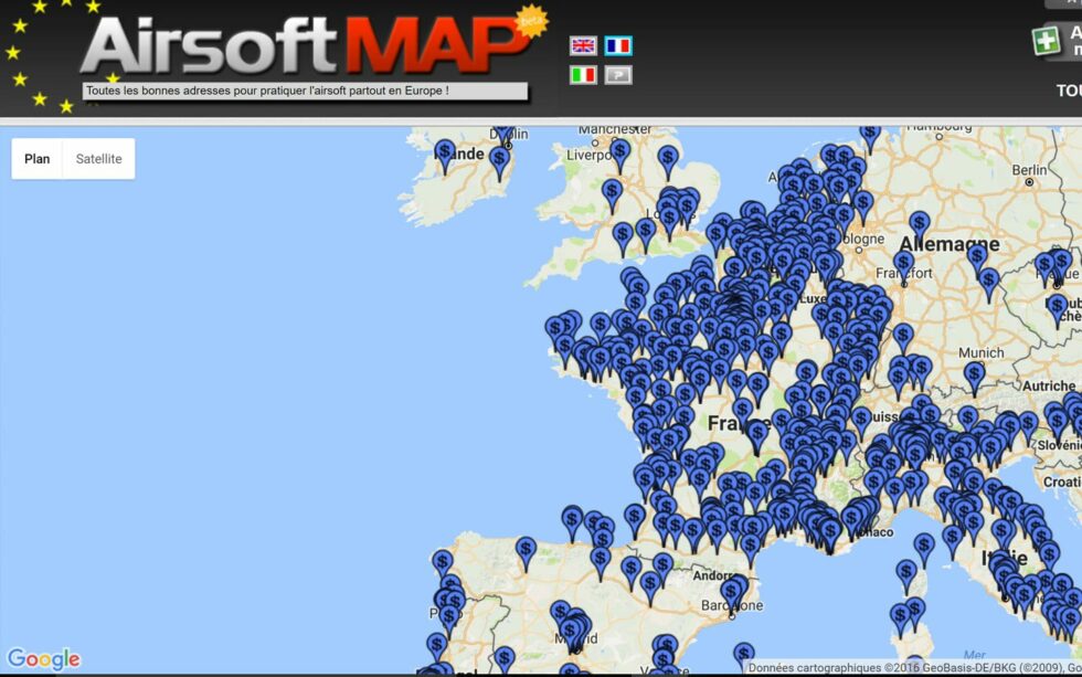 Où faire de l'airsoft en France ? Airsoft MAP des meilleurs spots par ville